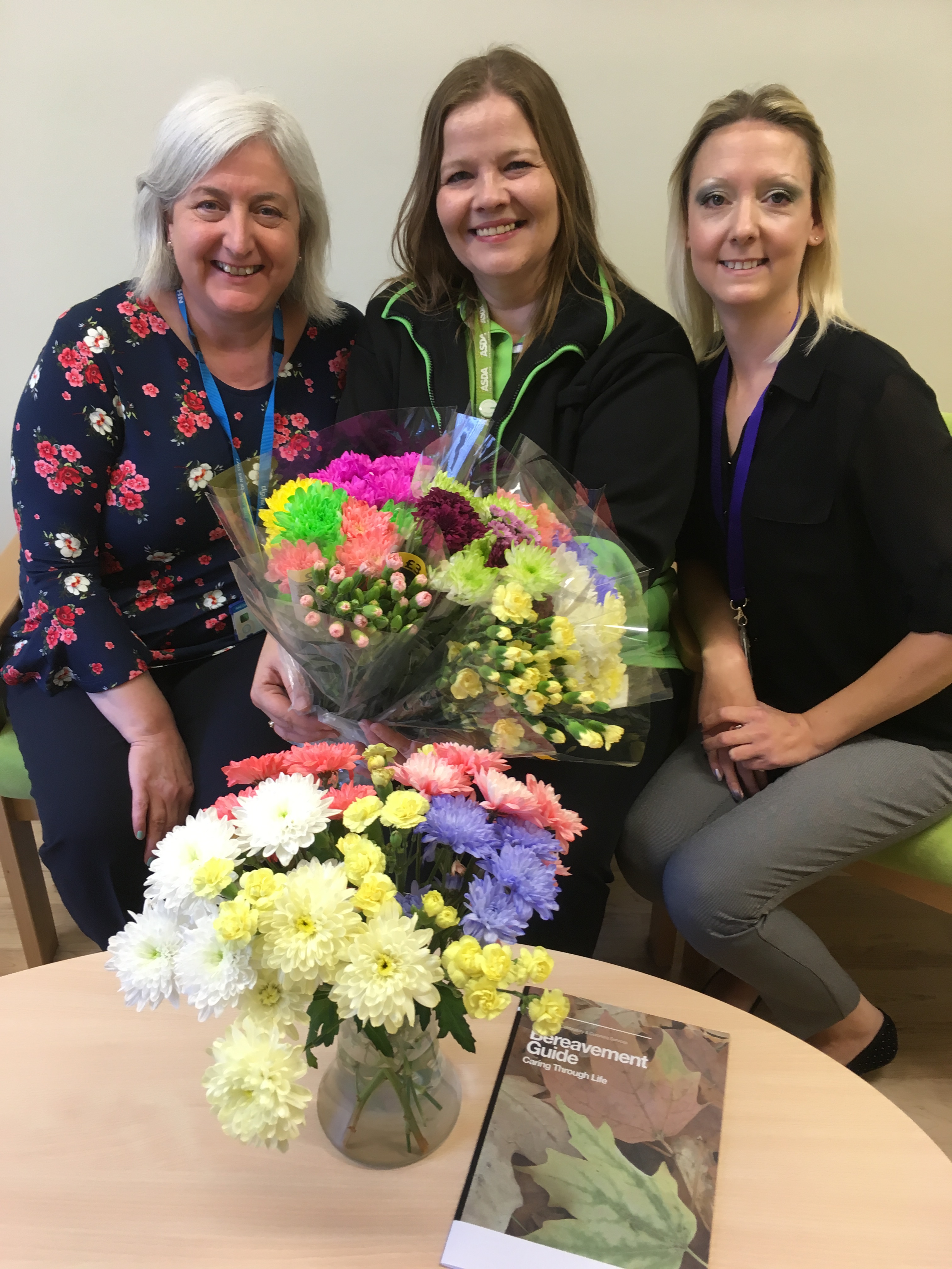Asda flower donation to bereavement centre - United Lincolnshire Hospitals