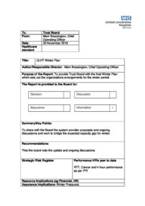 Winter Plan - United Lincolnshire Hospitals