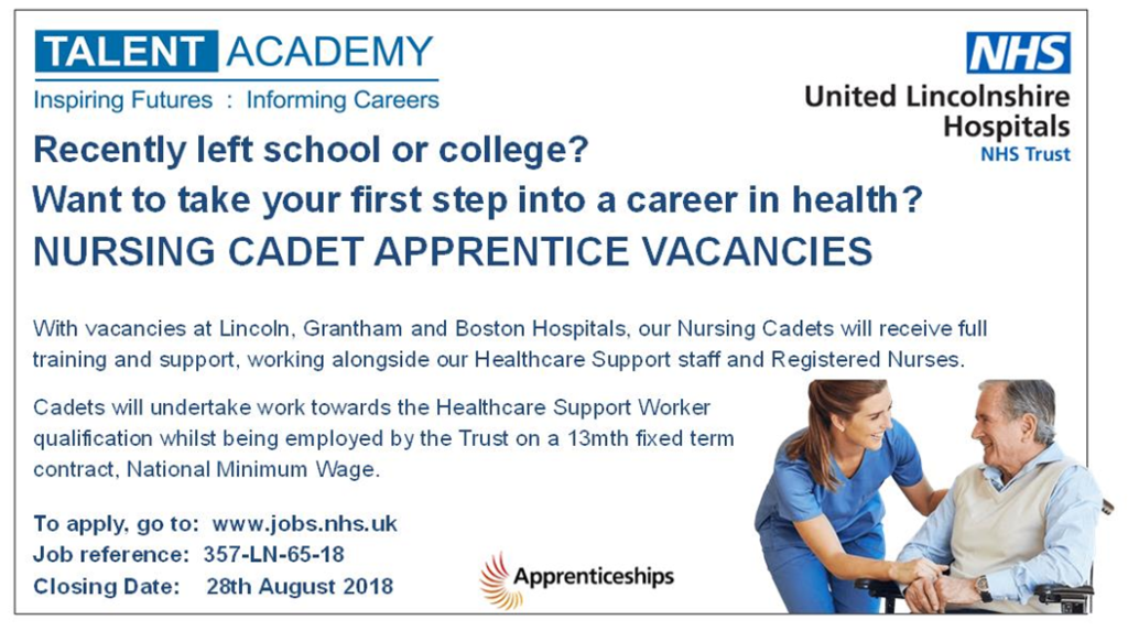 Trust commits to ‘grow more of its own’ with new nursing cadet ...