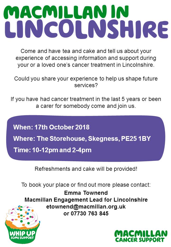 Focus Group Poster - Skegness - United Lincolnshire Hospitals