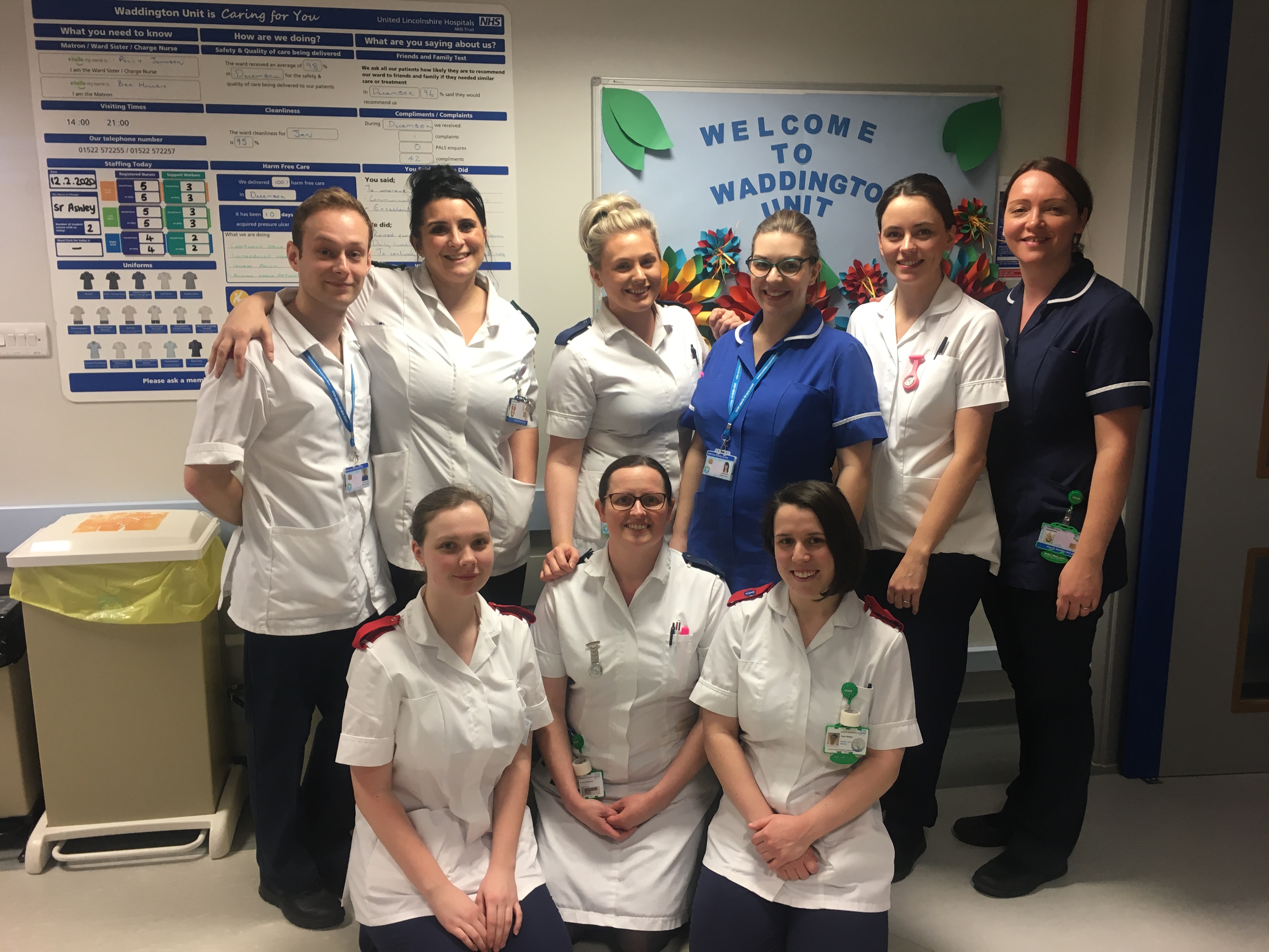 Staff members on Waddington Unit - United Lincolnshire Hospitals