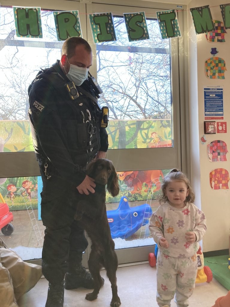 Police dogs visit hospital children’s ward - United Lincolnshire Hospitals