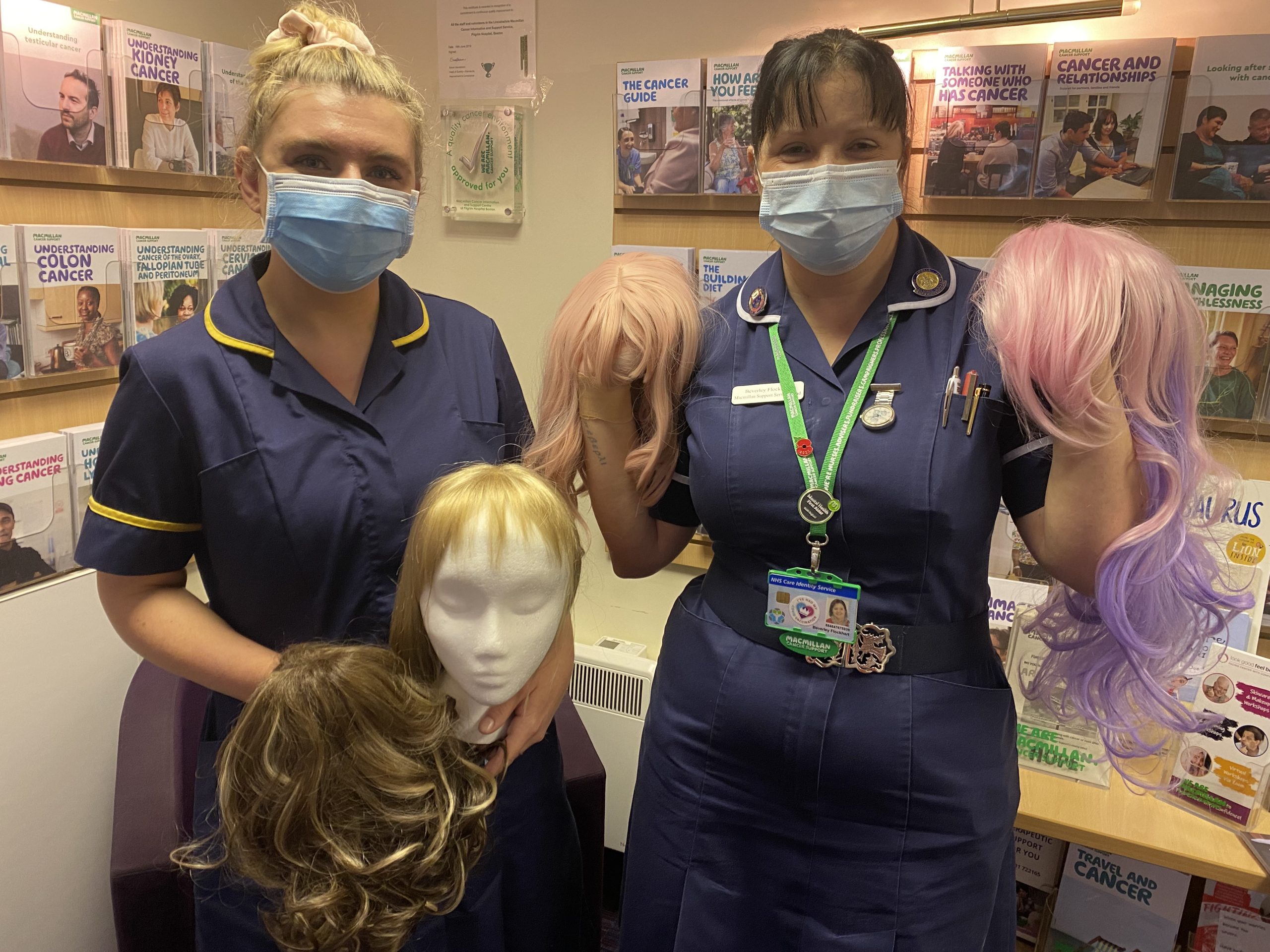 Laura and Beverly at the Macmillan Information Centre at Pilgrim ...