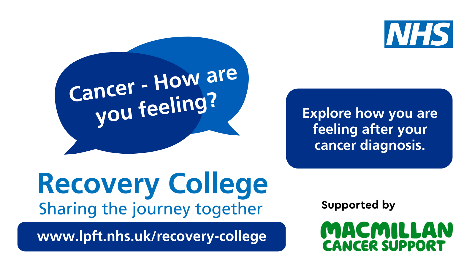 Recovery College: Cancer - How are you feeling? - United Lincolnshire Hospitals