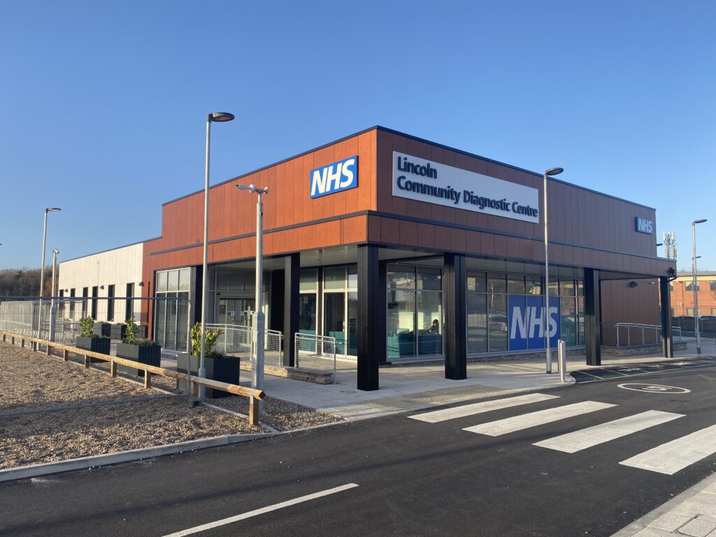 Lincoln CDC exterior with signage - United Lincolnshire Hospitals